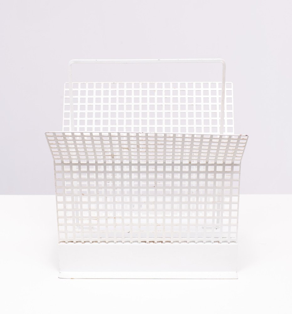 Perforated Metal Newspaper Rack, France, 1965 for sale at Pamono