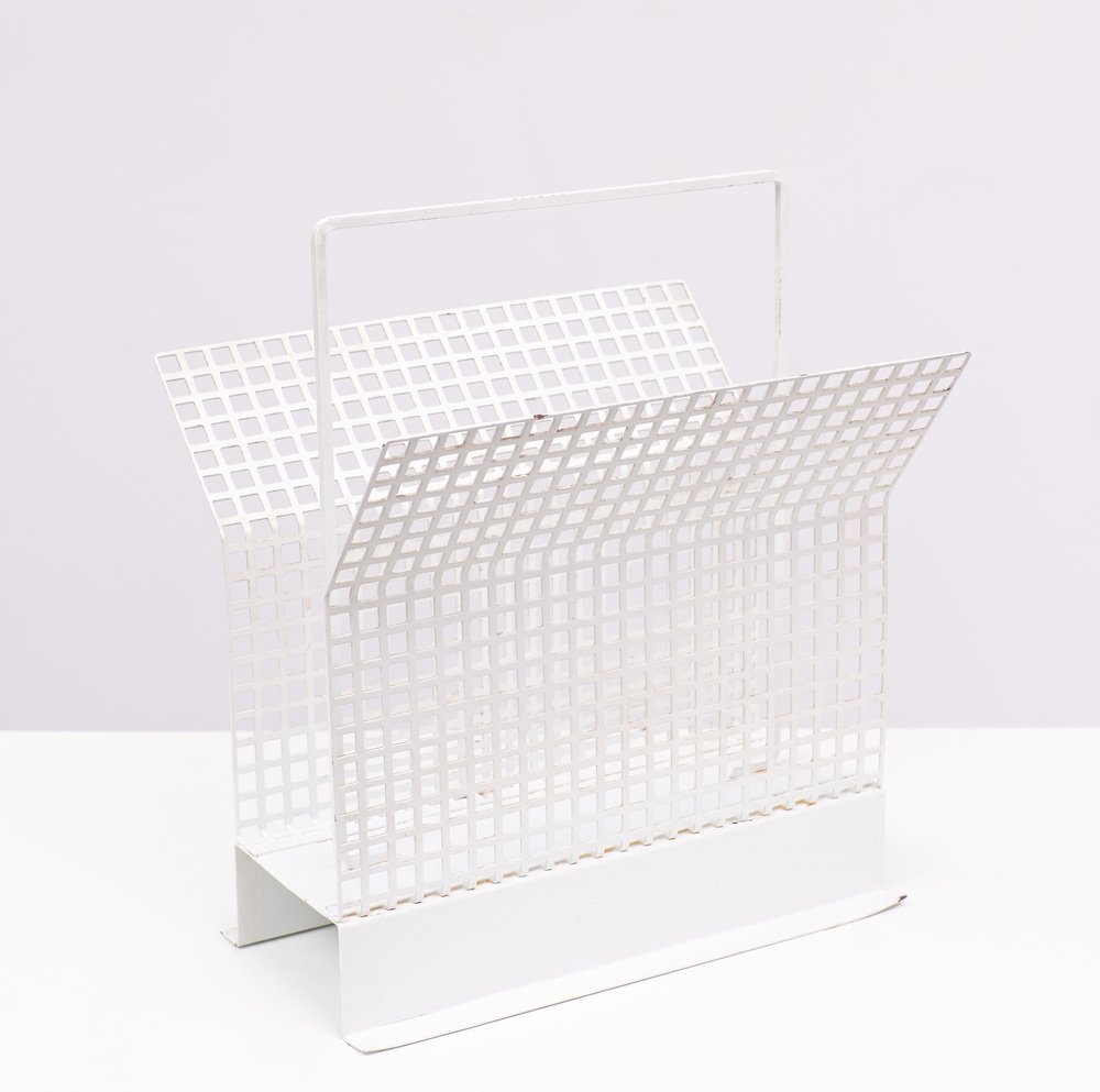 Perforated Metal Newspaper Rack, France, 1965 for sale at Pamono