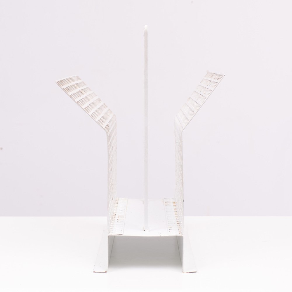 Perforated Metal Newspaper Rack, France, 1965 for sale at Pamono