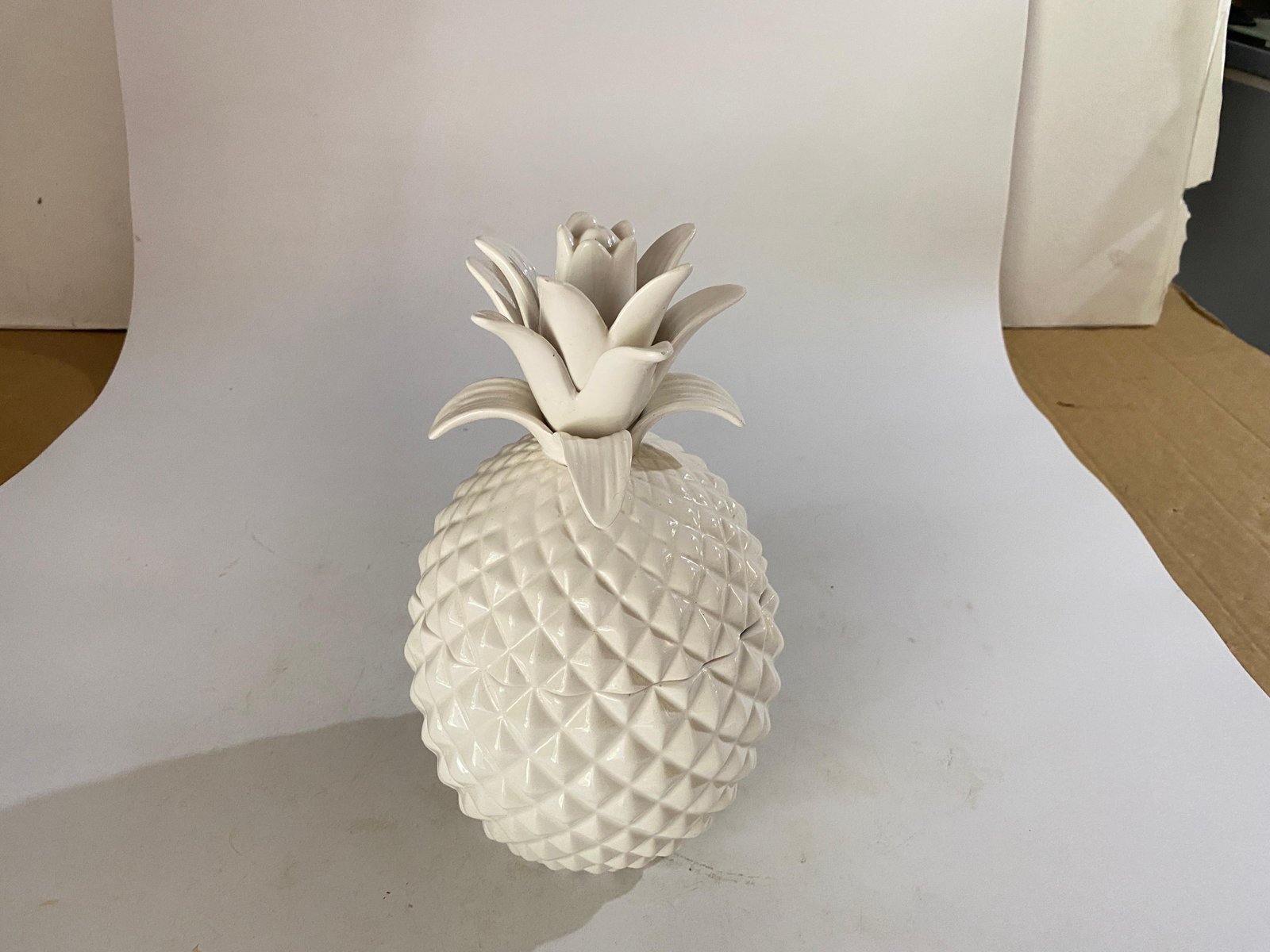 20th Century Portuguese Glazed Ceramic Pineapple Ice Bucket with Lid for sale at Pamono