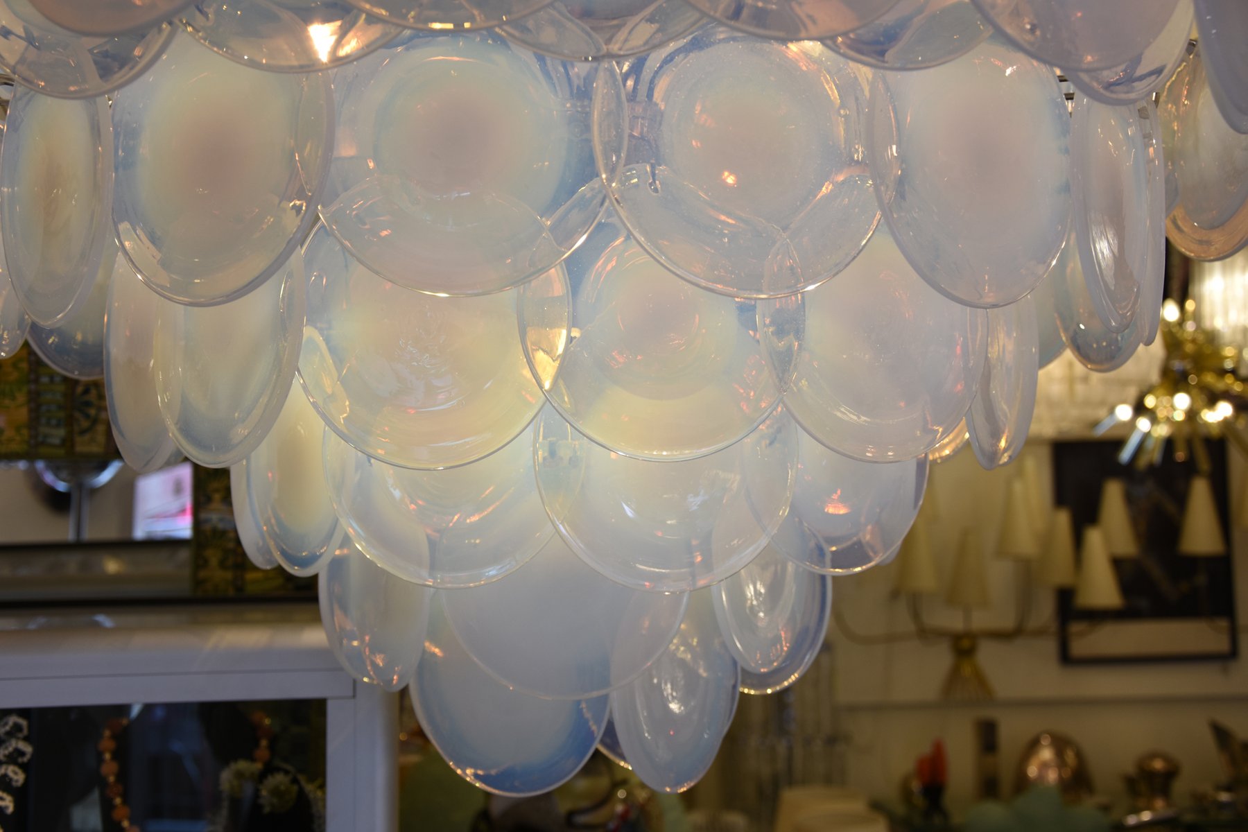 Vintage Italian Disc Ceiling Light from Vistosi for sale at Pamono