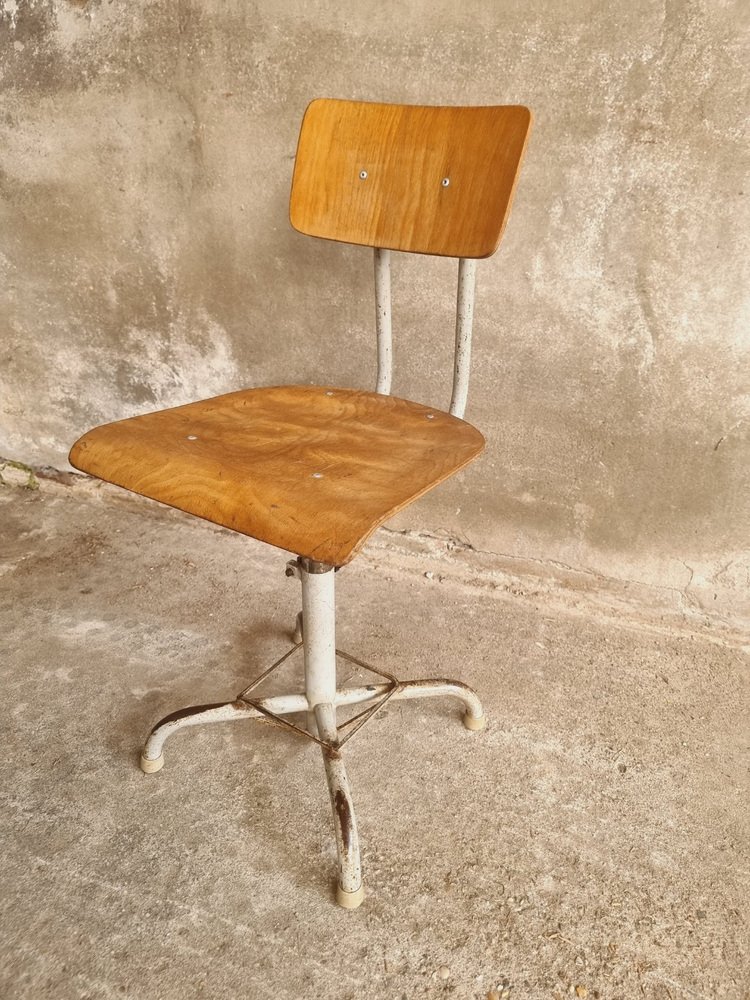 Vintage Industrial Workshop Stool, 1960s for sale at Pamono