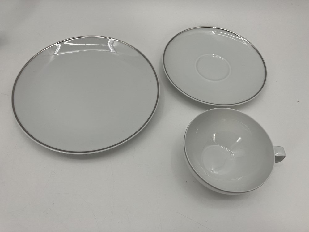 Tac Tea Service in Platinum by Walter Gropius for Rosenthal, Set of 25 ...