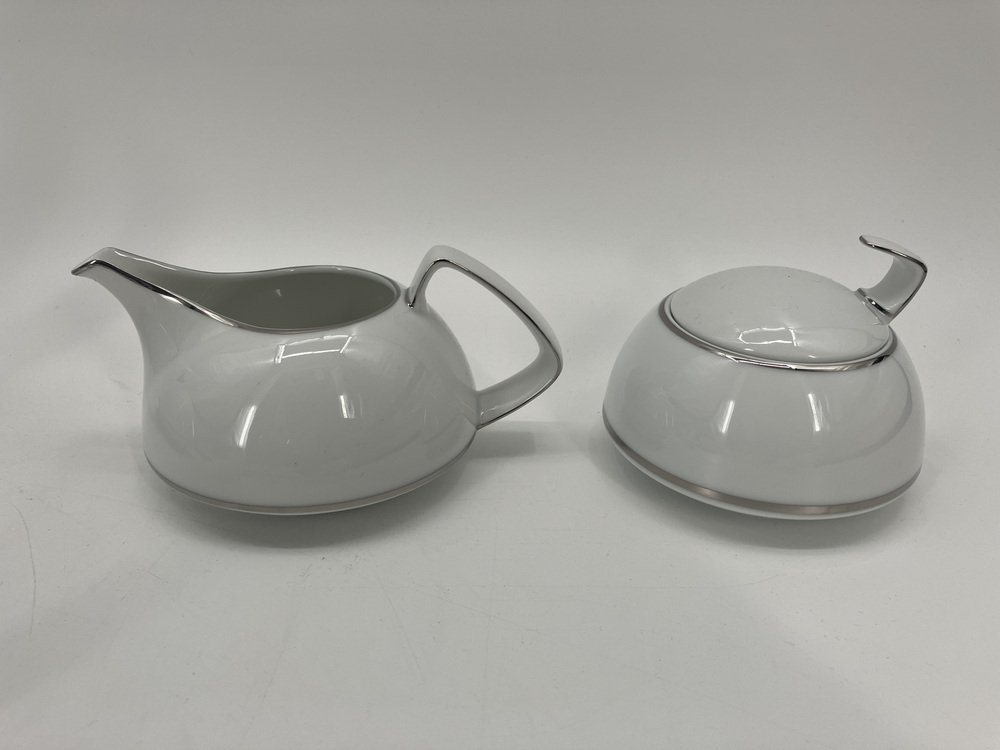 Tac Tea Service in Platinum by Walter Gropius for Rosenthal, Set of 25 ...