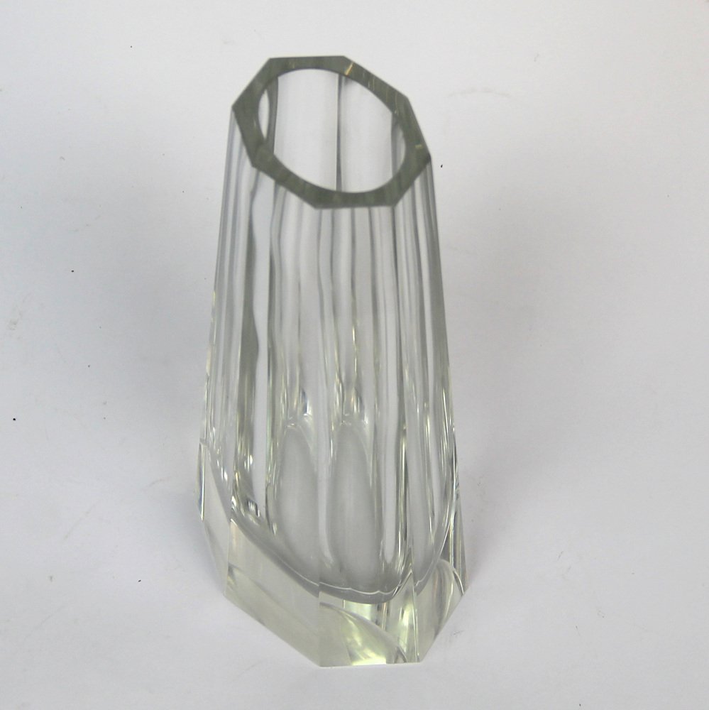Art Deco Crystal Vase, 1930s for sale at Pamono