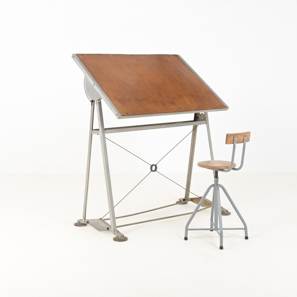 Aluminum Drafting Table, 1920s for sale at Pamono