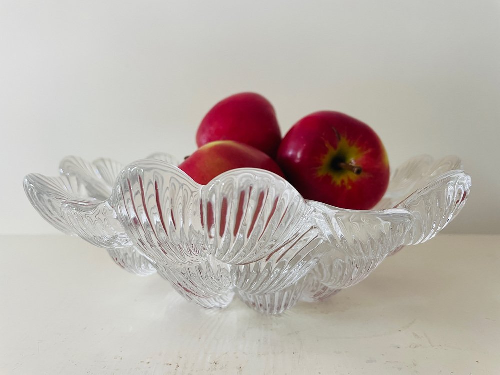 Vintage Crystal Glass Mussel Shell Bowl by Per Lutken for Royal ...