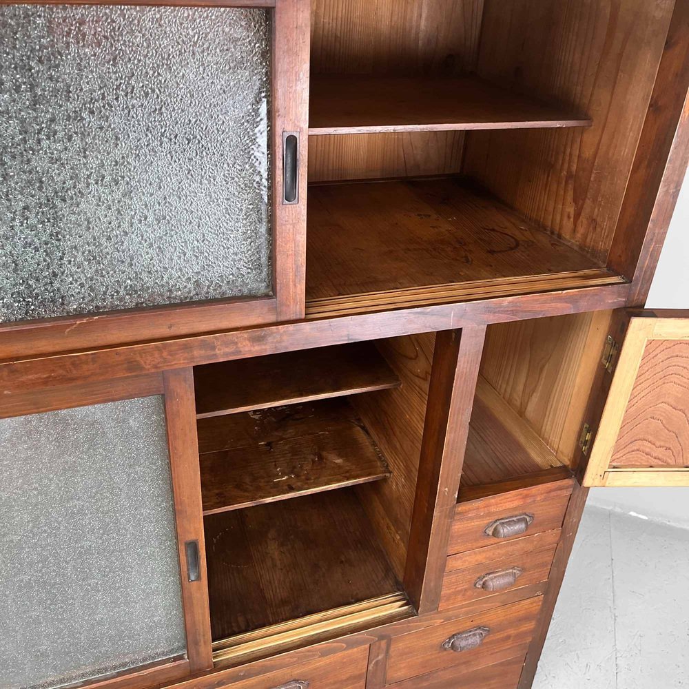 Taisho Japanese Tea Cupboard Cha Tansu, 1890s for sale at Pamono