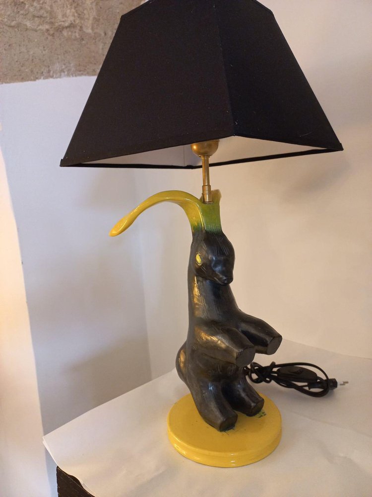 Goat Ceramic Lamps, Set of 2 for sale at Pamono