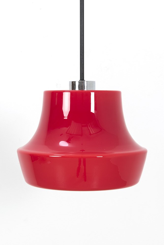 Red Glass Pendant Lighting for sale at Pamono