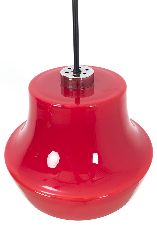 Red Glass Pendant Lighting for sale at Pamono
