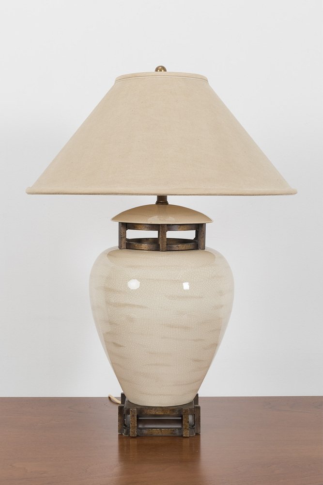 Ceramic Table Lamp with Classic Shapes for sale at Pamono