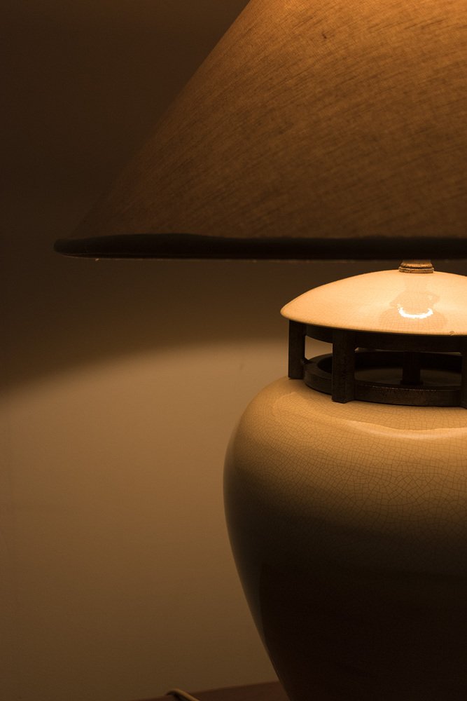 Ceramic Table Lamp with Classic Shapes for sale at Pamono