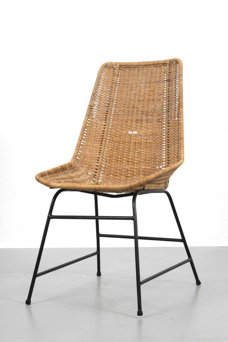 Wire Frame Dining Chairs, Set of 4 for sale at Pamono