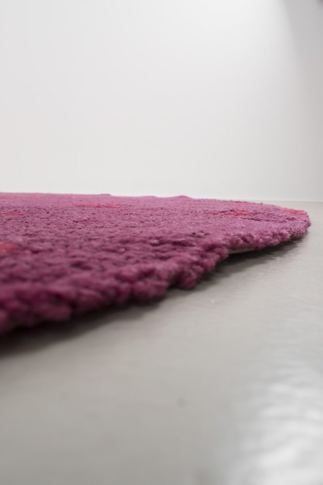 Large Round Purple Rug for sale at Pamono