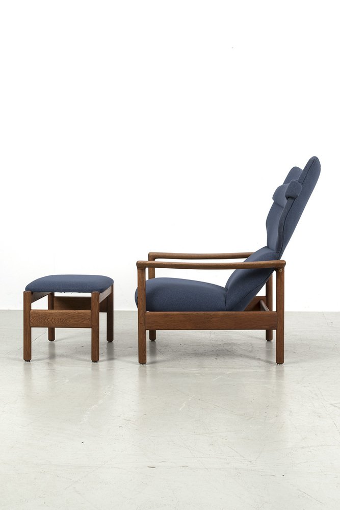 Rock Royal Armchair with Footstool by Sven Ivar Dysthe for sale at Pamono