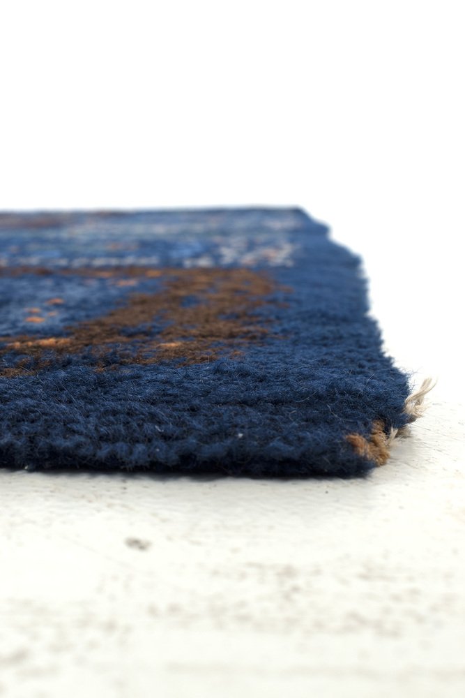 Large Blue Wool Rug for sale at Pamono