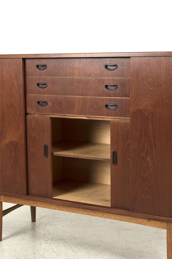 Vintage Brown Teak Highboard for sale at Pamono