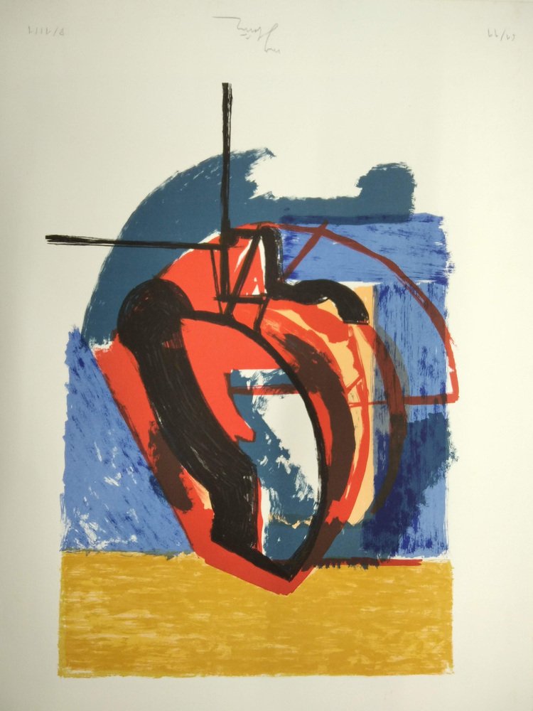 Miguel Ybanez, Composition, 1990, Lithograph for sale at Pamono