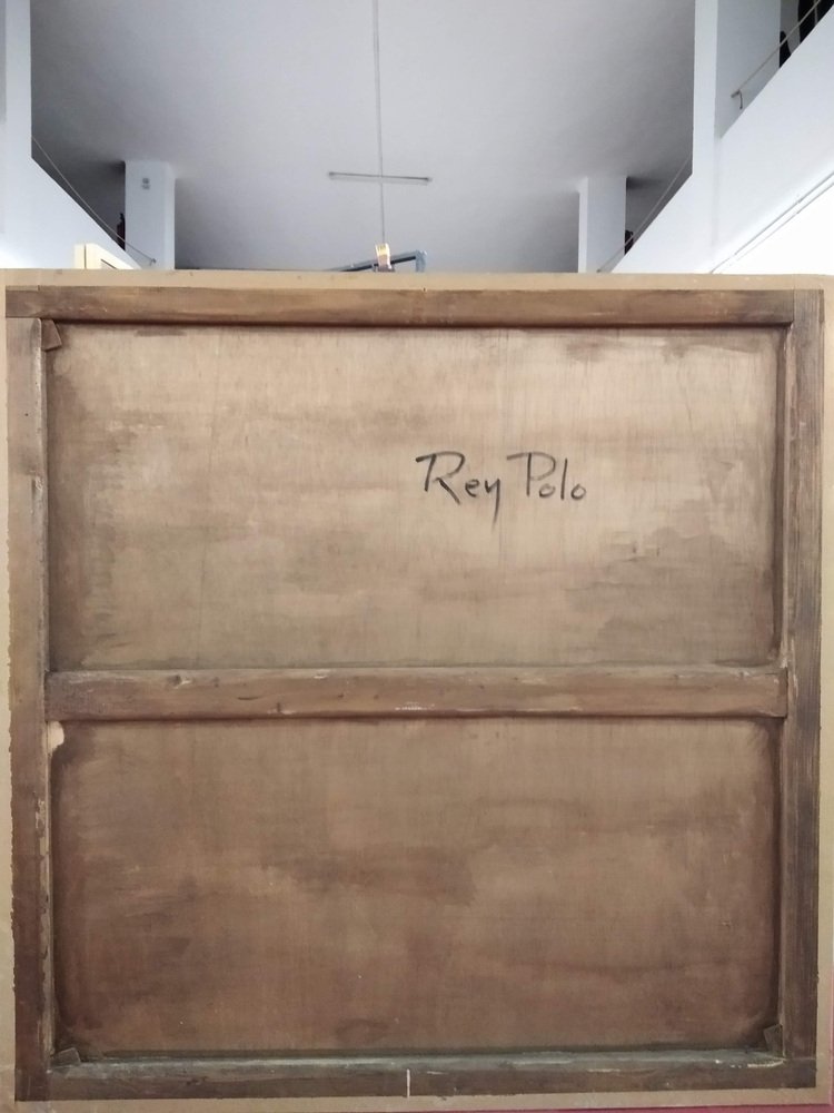 Rey Polo, Composition, 1980, Oil on Wood for sale at Pamono