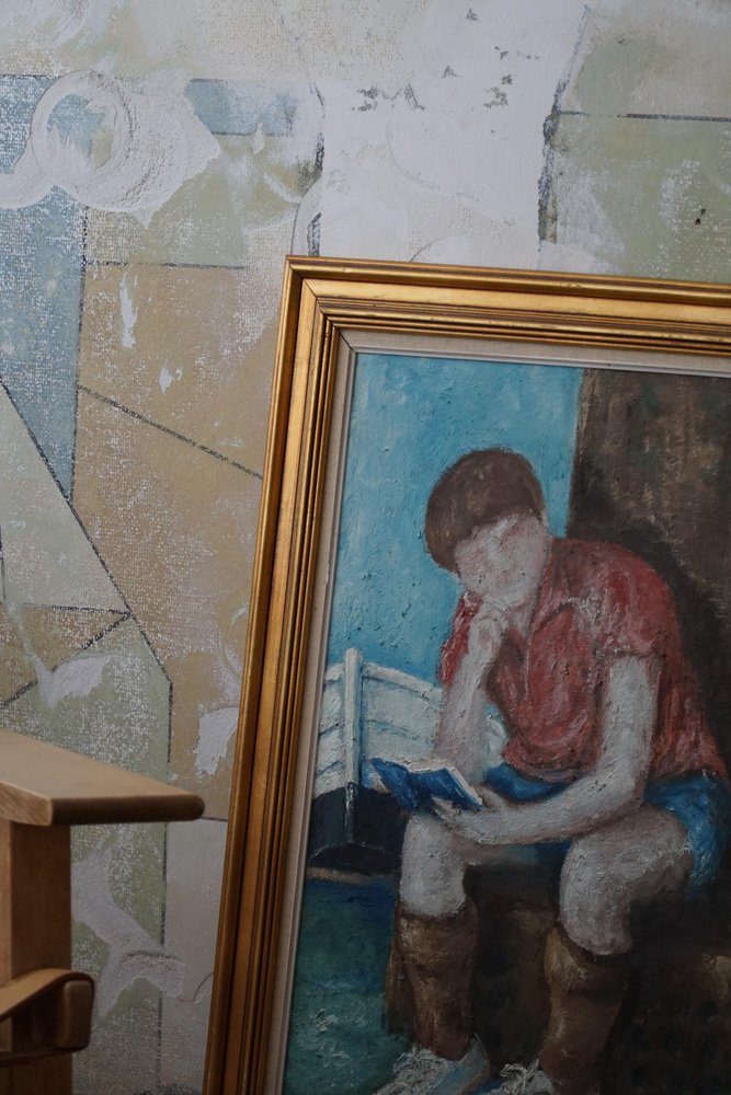 Jørgen Sejersen, Figure, 1960s, Oil Painting for sale at Pamono