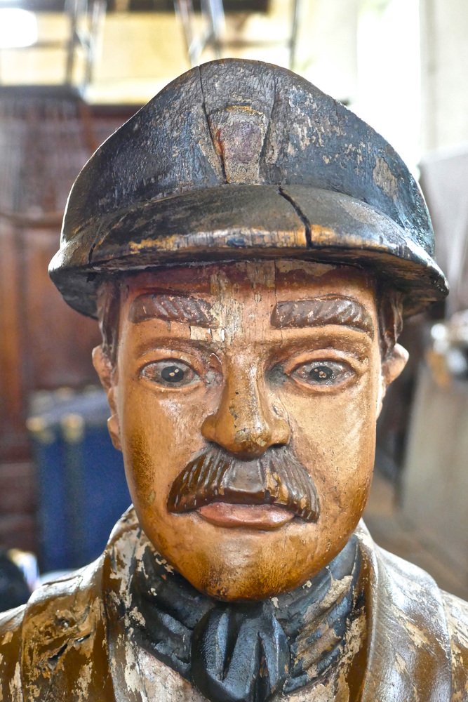 Wooden Fireman Sculpture 1920s For Sale At Pamono