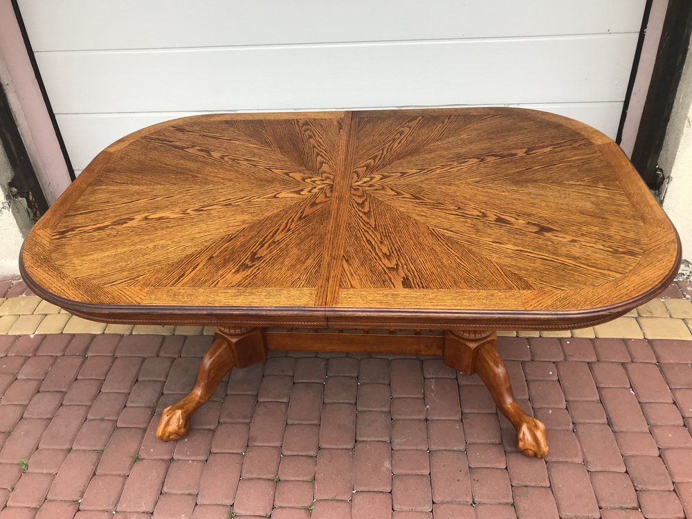Extendable Dining Table with Rounded Corners, 1970s for sale at Pamono
