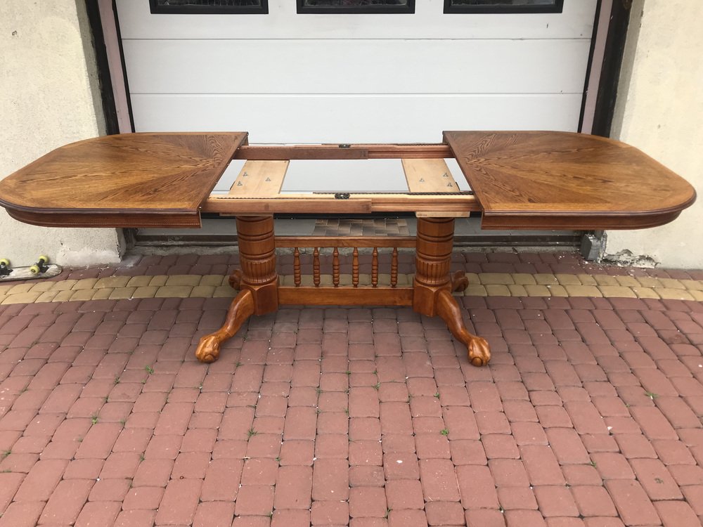 Extendable Dining Table with Rounded Corners, 1970s for sale at Pamono
