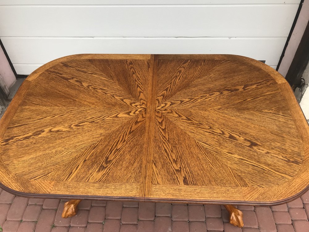 Extendable Dining Table with Rounded Corners, 1970s for sale at Pamono