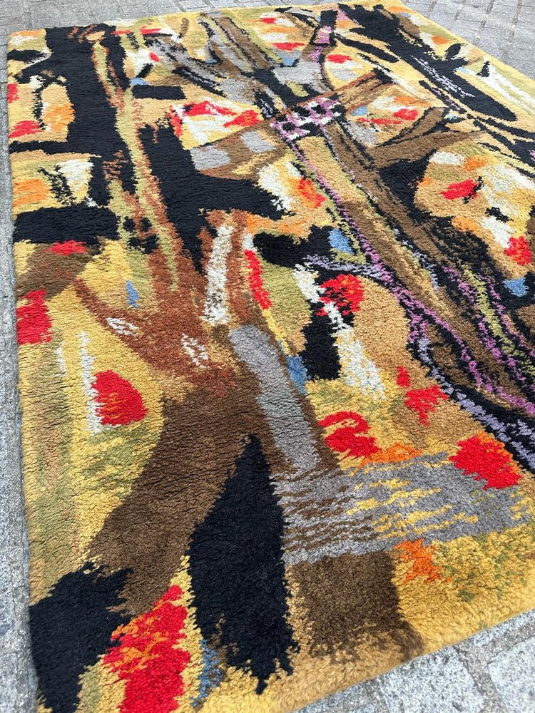 Französischer Mid-Century Teppich von Jean Jacques Morvan, 1960er bei ...