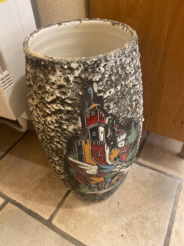Large Lava Fat Vase for sale at Pamono
