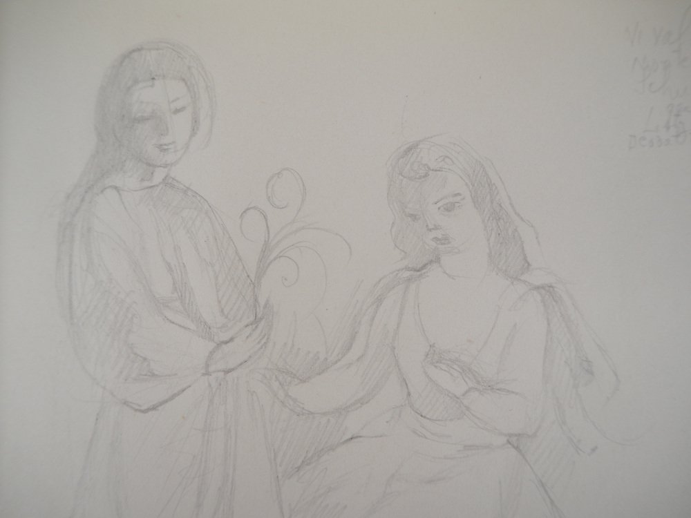 Marie Laurencin, Intimate Moment, Original Pencil Drawing for sale at ...