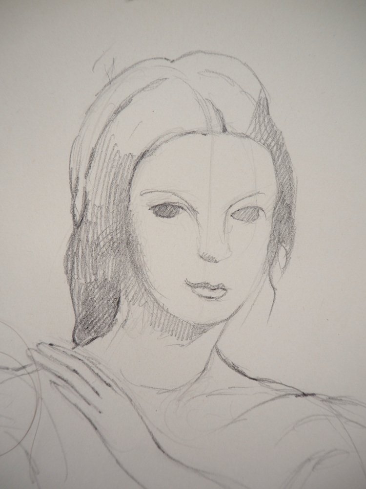 Marie Laurencin, Young Model, Original Pencil Drawing for sale at Pamono