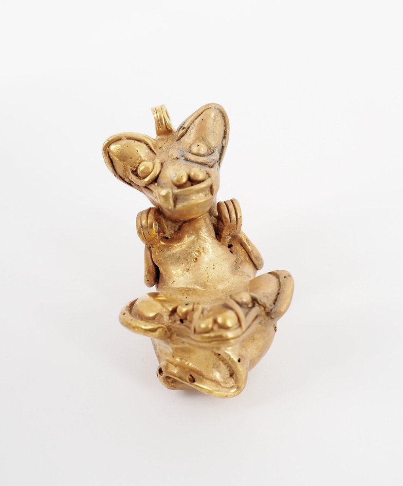 Colombian Taïrona Tumbaga Statuette of Fennec Player for sale at Pamono