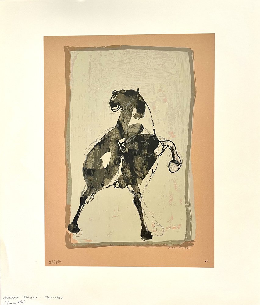 Marino Marini, Cavallo, 1950-1968, Reproduction Print for sale at Pamono