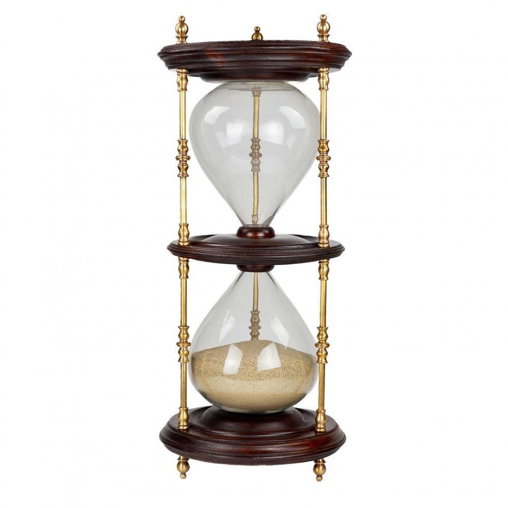 Large Hourglass in Metal and Wood for sale at Pamono