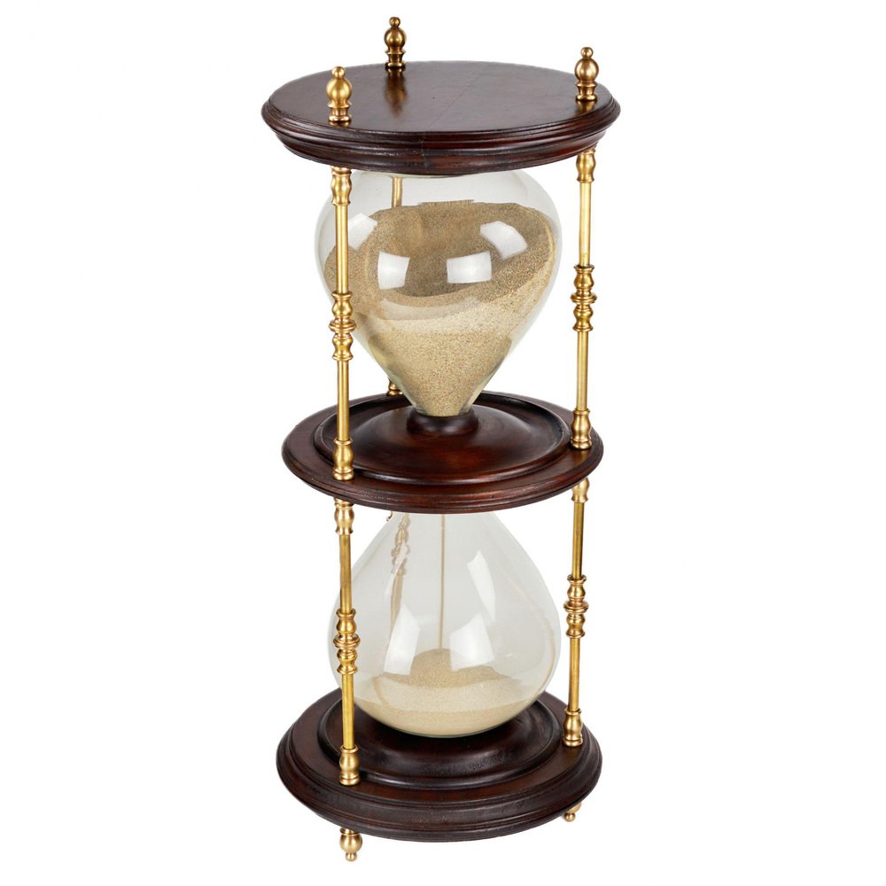Large Hourglass in Metal and Wood for sale at Pamono