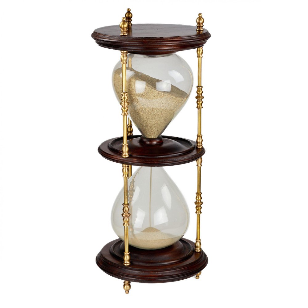 Large Hourglass in Metal and Wood for sale at Pamono