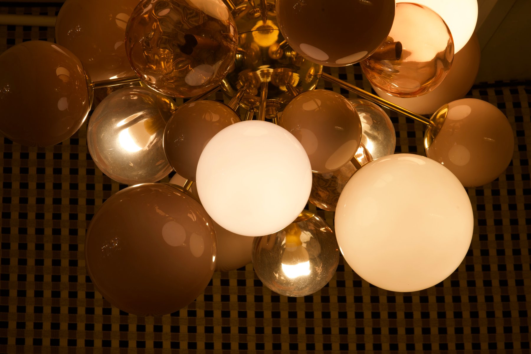 Lustre Mid-Century Murano Sputnik Rose Pastel, 2000s en vente sur Pamono