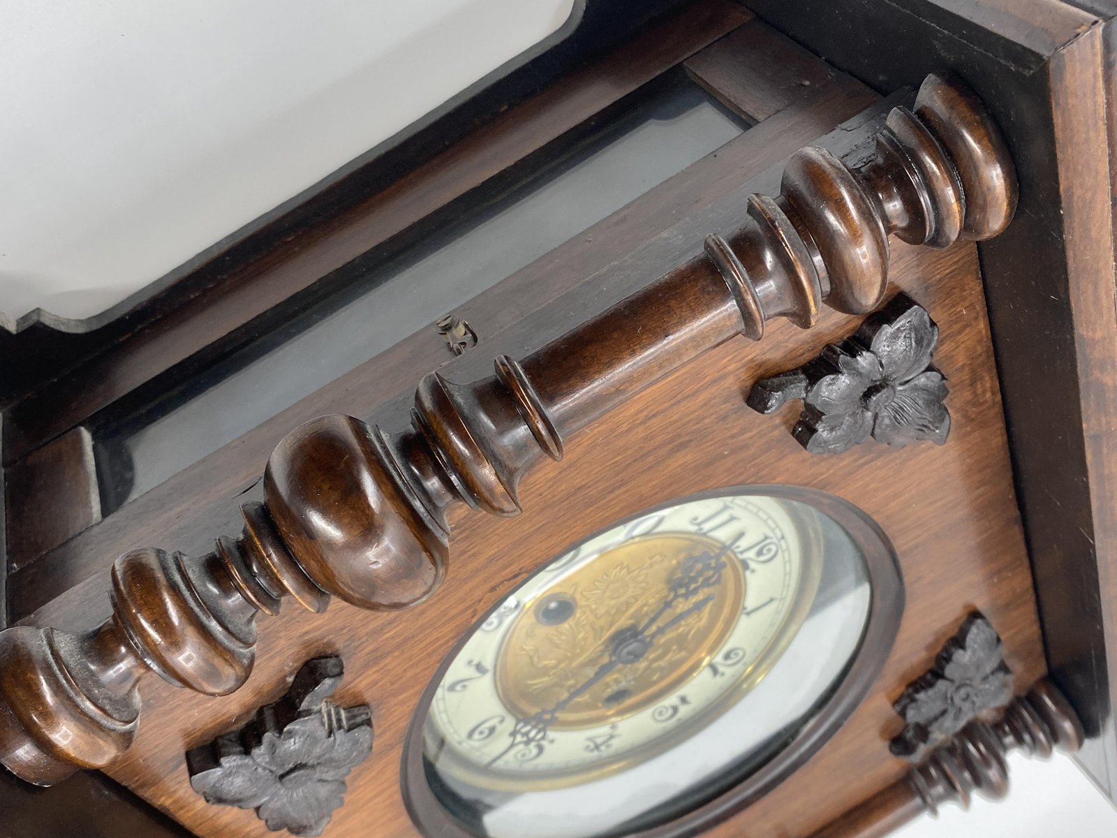 Antique German Wall Clock, 1890 for sale at Pamono