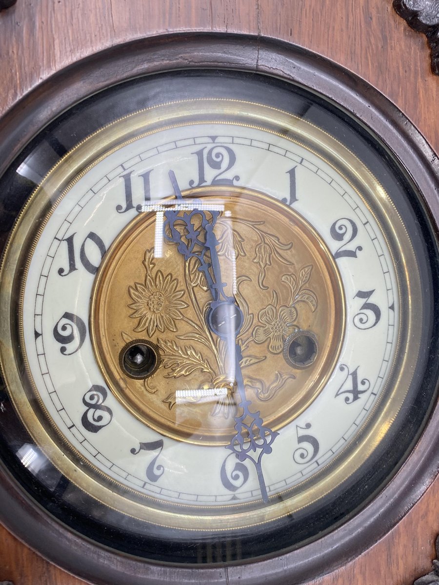 Antique German Wall Clock, 1890 for sale at Pamono