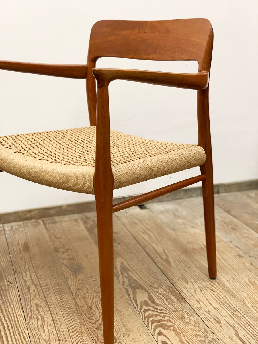 Mid-Century Danish Model 56 and 75 D Chairs in Teak by Niels O. Møller ...