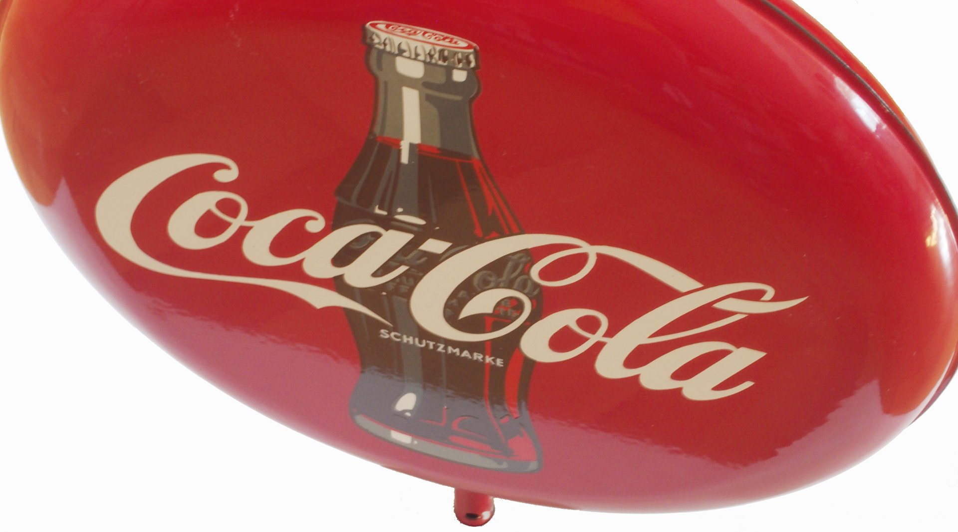 Large Double-Sided Coca Cola Enameled Sign, 1960s for sale at Pamono