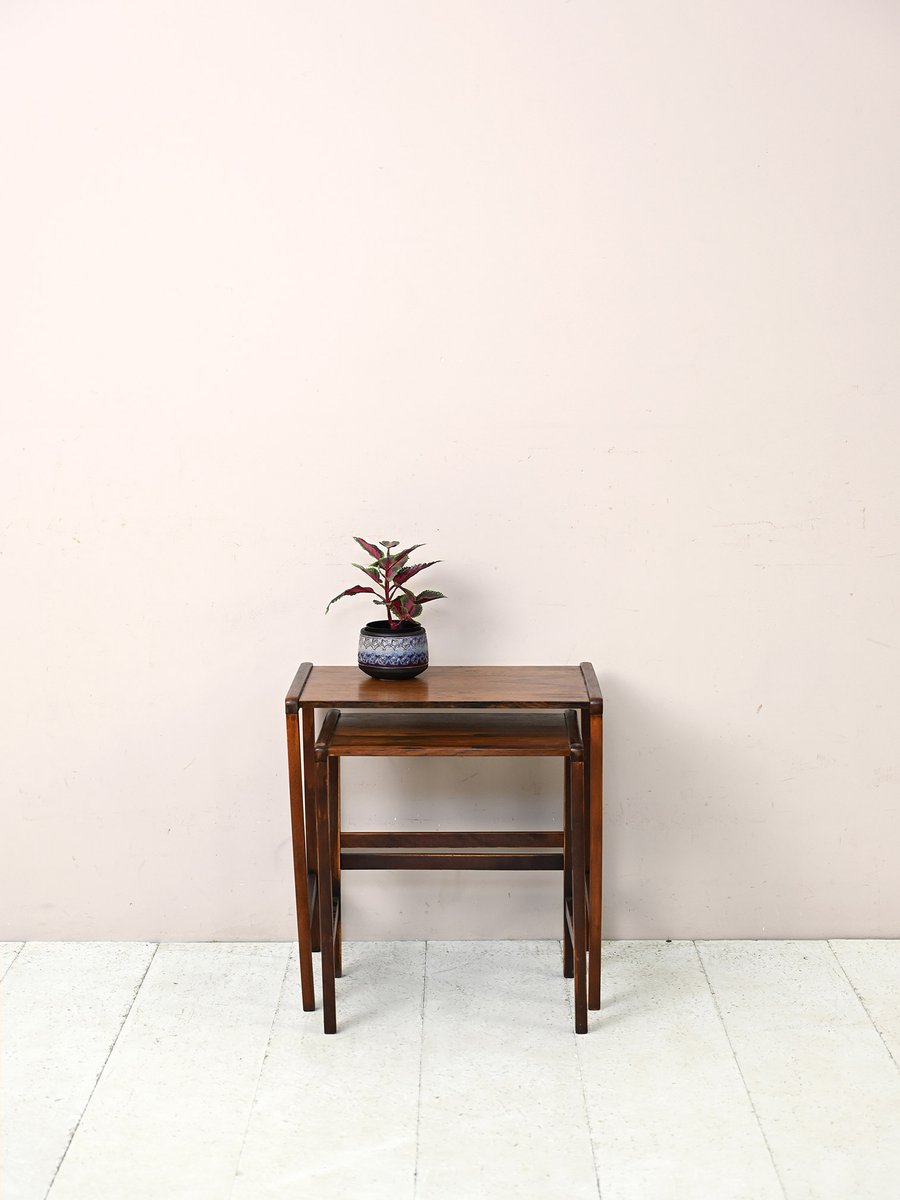 Vintage Coffee Tables in Rosewood, 1960s, Set of 2 for sale at Pamono