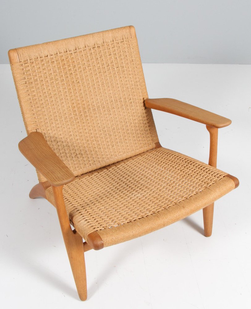 CH-25 Sessel aus Eiche von Hans J. Wegner für Carl Hansen & Søn, 1960er ...