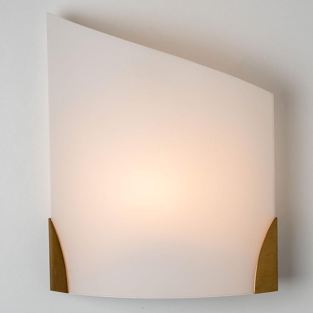 Cylinder Shaped Wall Lights in White Opaque Glass from Glashütte ...