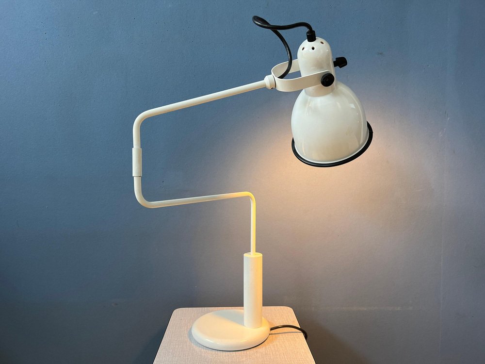 White Swing-Arm Anvia Elbow Table Lamp by Hoogervorst, 1970s for sale ...