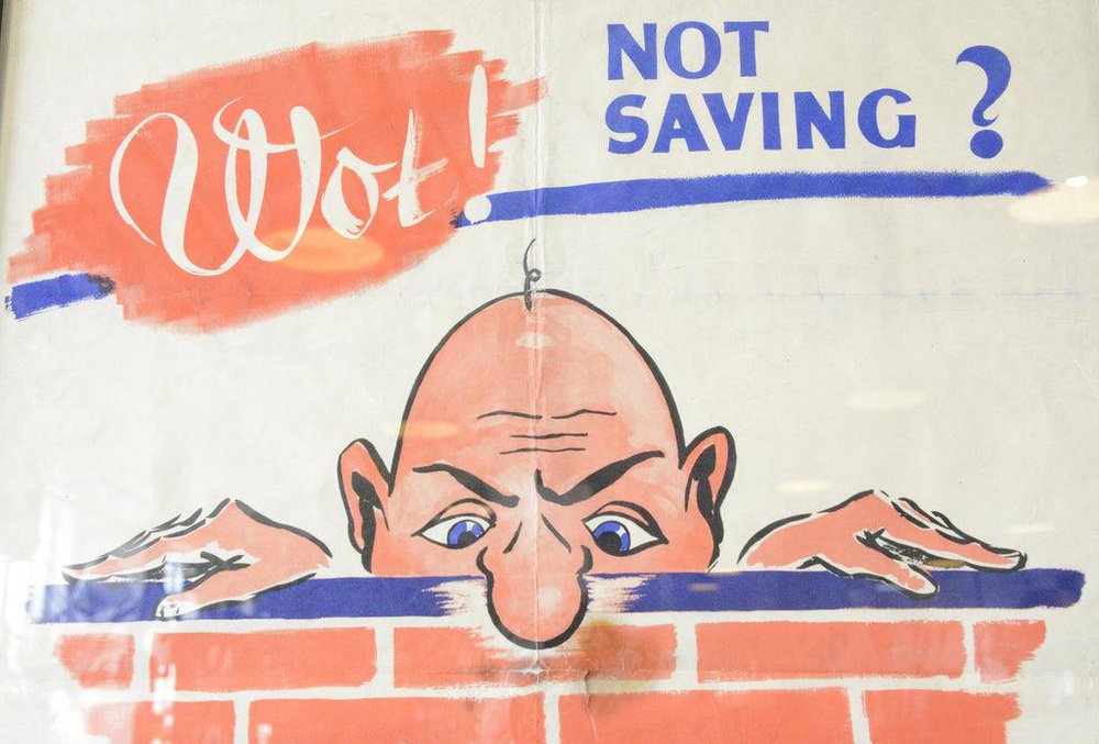 Mr Chad WWII National Savings Poster, 1940s for sale at Pamono