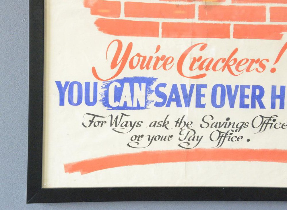 Mr Chad WWII National Savings Poster, 1940s for sale at Pamono
