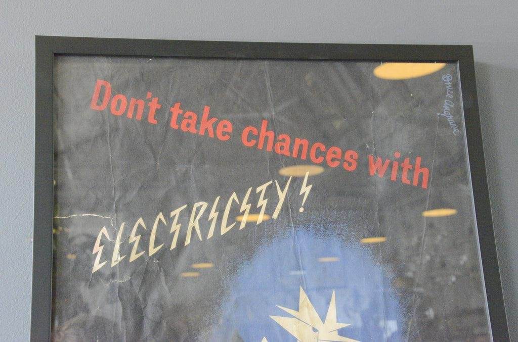 WW2 Factory Safety Poster, 1940s for sale at Pamono